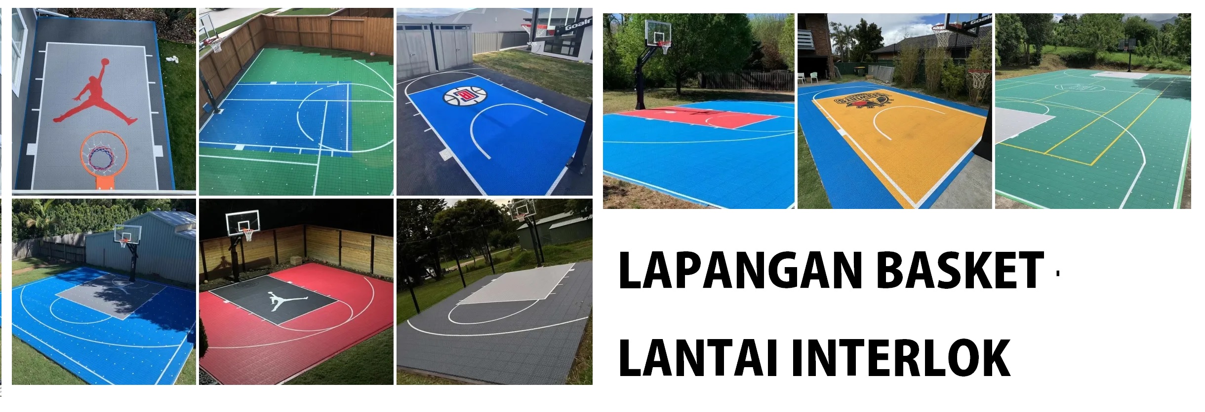 Lantai Interlock untuk Lapangan Basket Outdoor - Ring Basket dan Papan ...