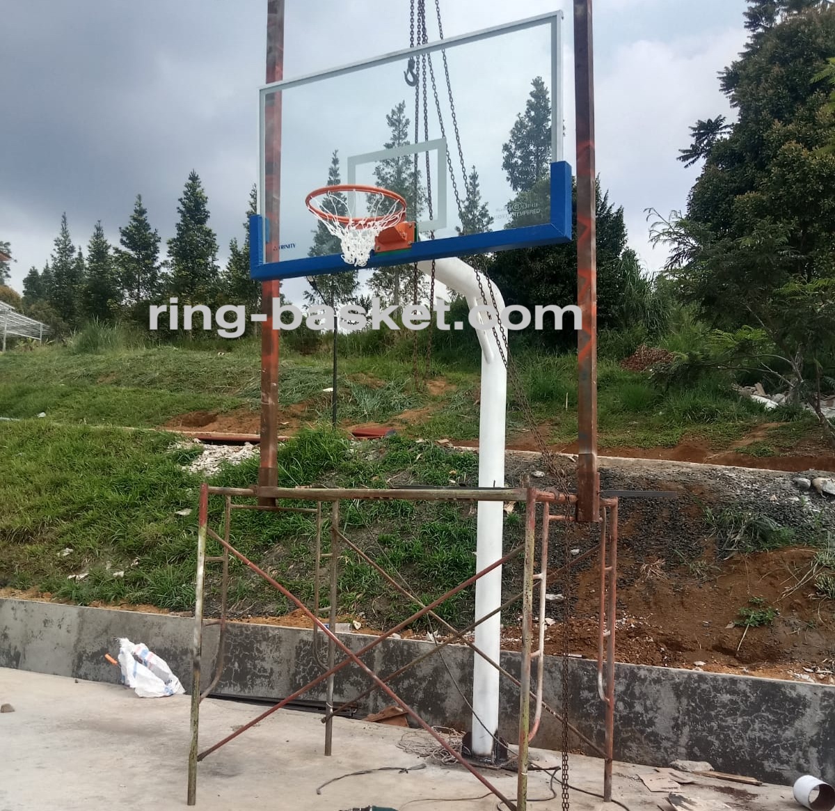 Ring Basket Pipa Besi - Papan Basket Akrilik 15 mm - 105x180 cm ...